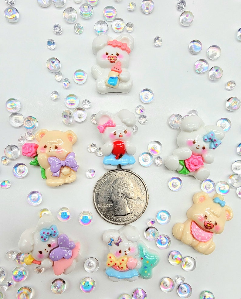 Assorted Baby Animal Cabochon | Kawaii Baby Animal Charms | Cute ...