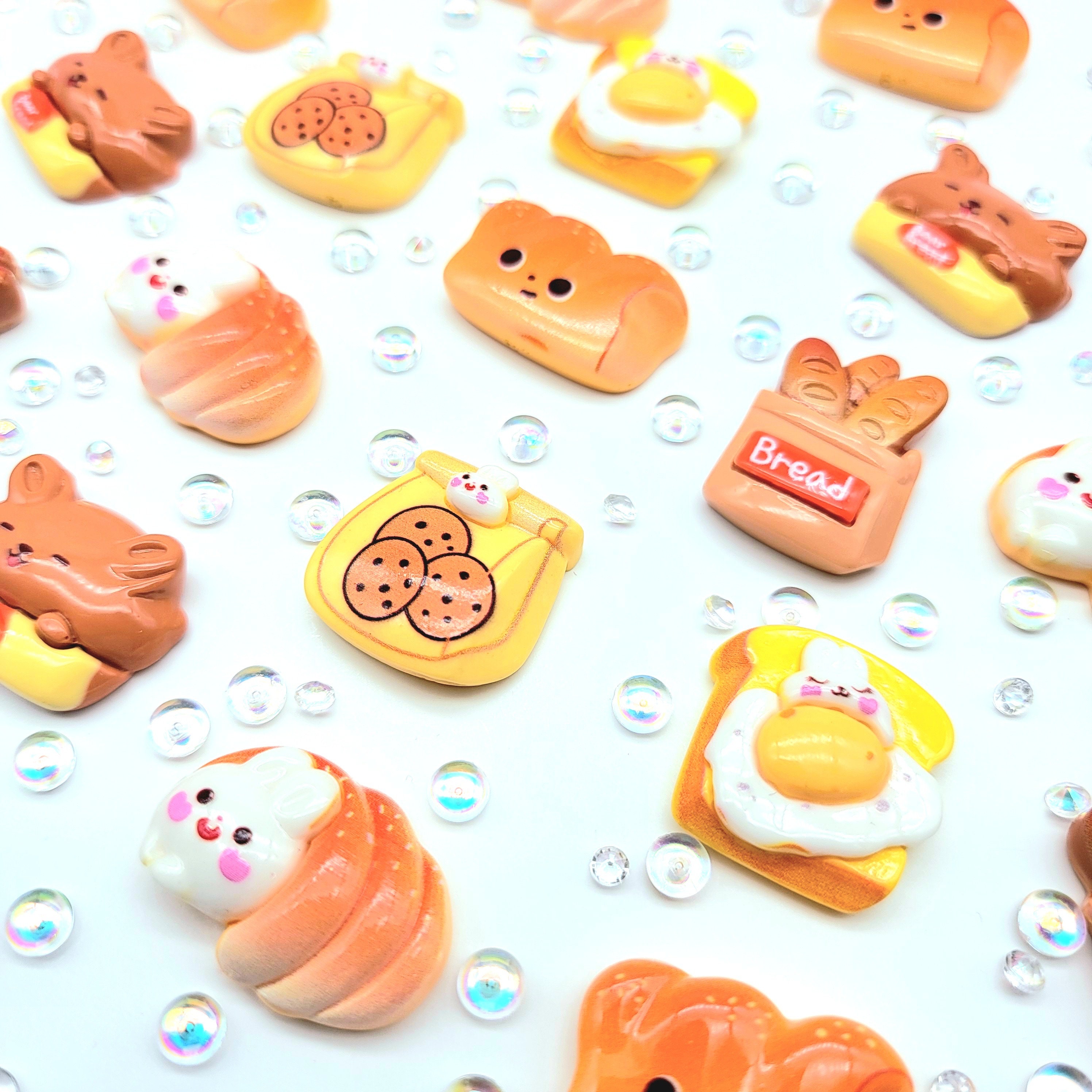 Cute Assorted Bread-bakery Cabochons Kawaii Bread-bakery Charms Cute ...
