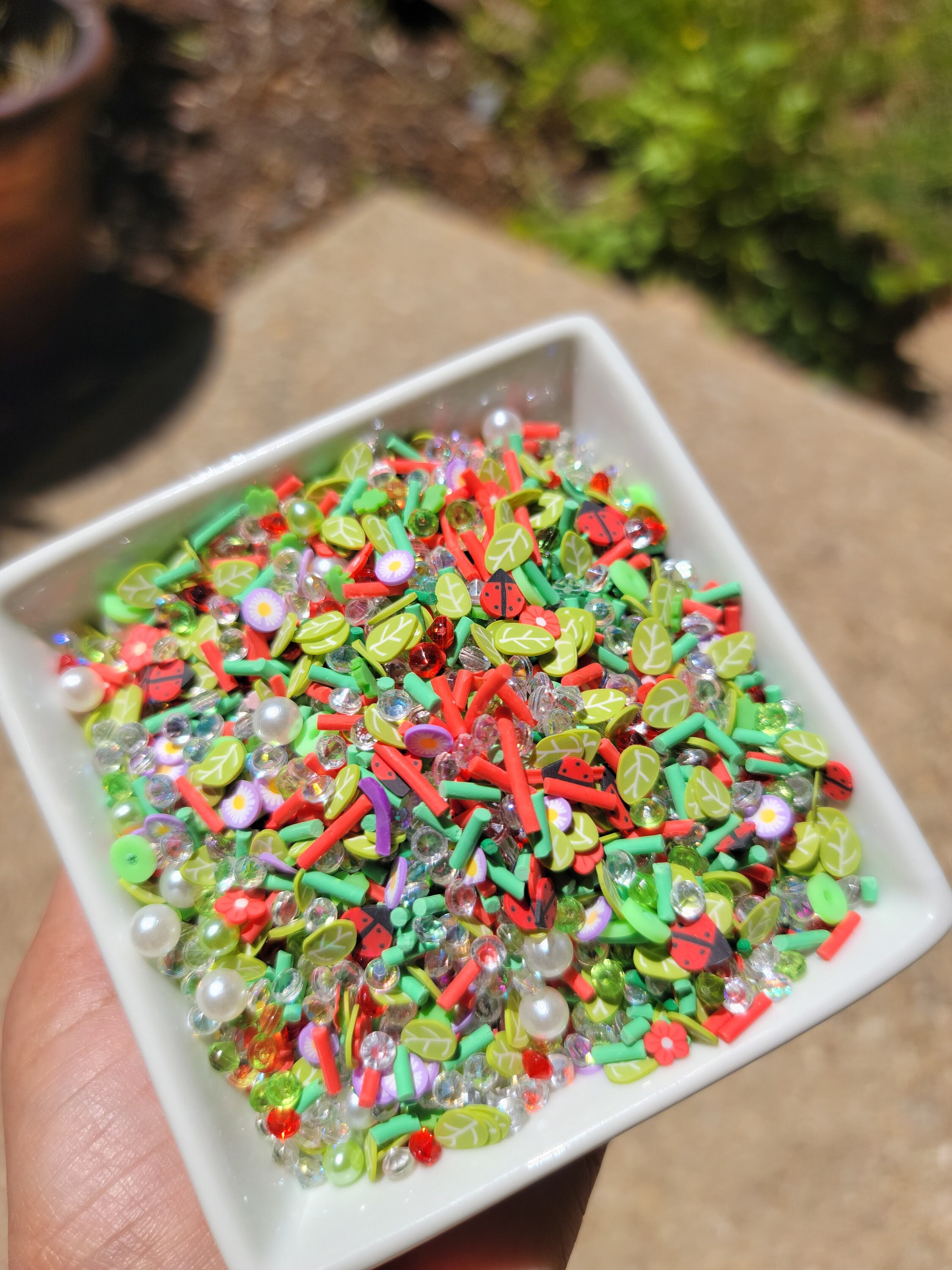 Ladybug Garden Polymer Clay Slices Mix | Nature Fimos | Fimo Mix ...