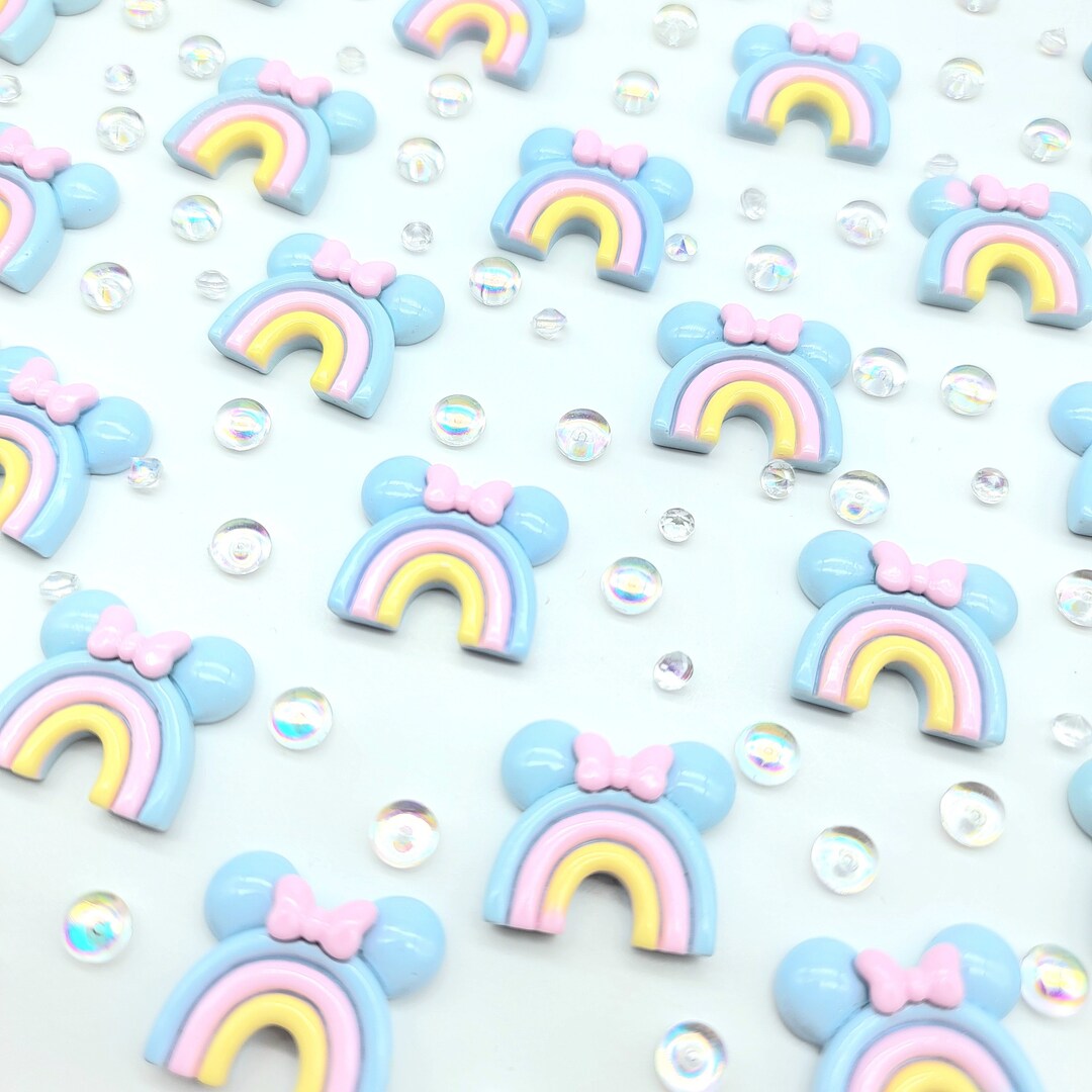 Cute Ear Rainbow Cabochons | Kawaii Ear Rainbow Charms | Cute | Kawaii ...