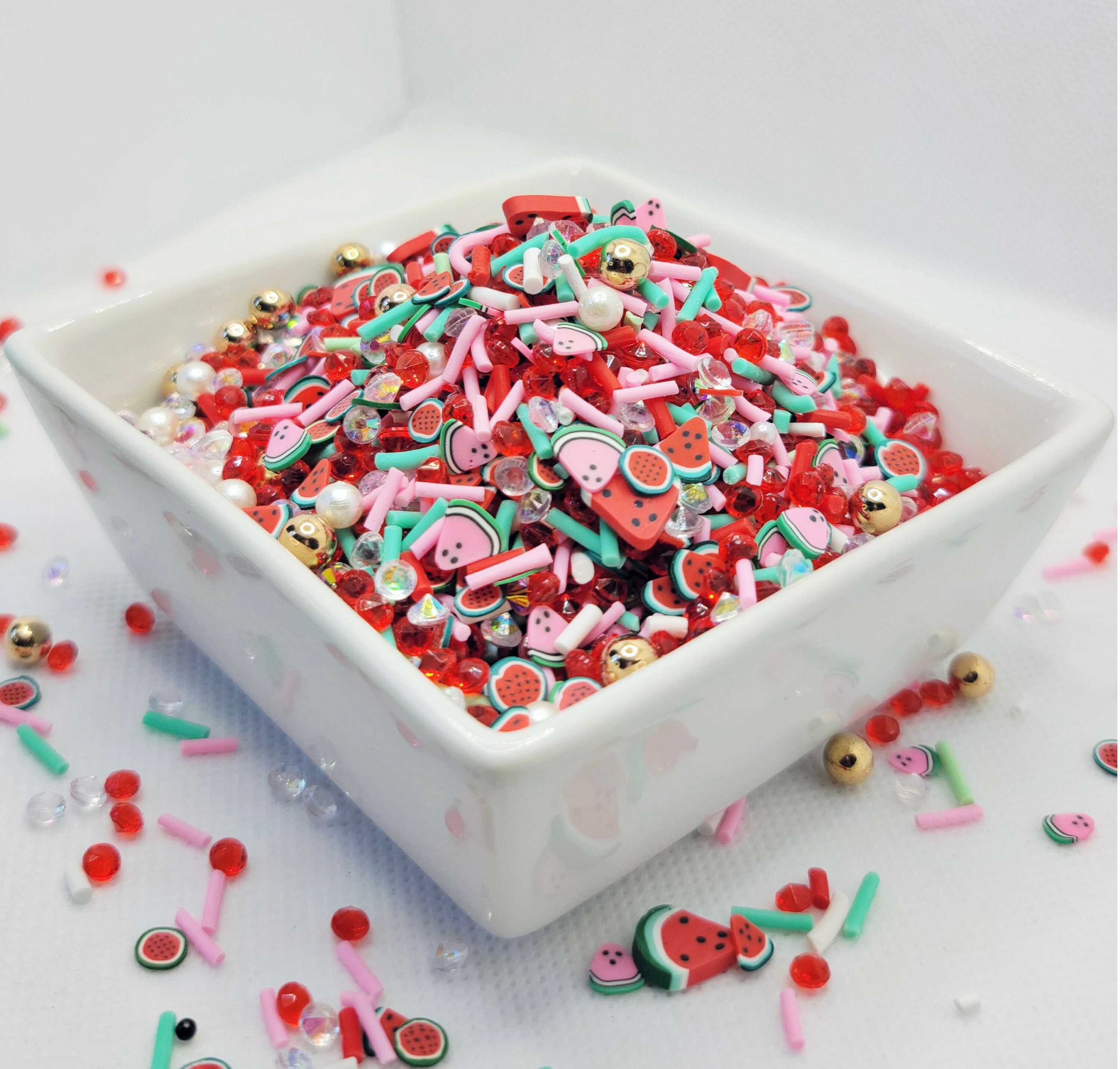 Multicolor Watermelon Polymer Clay Slices Mix Fruit Fimos Fimo Mix ...