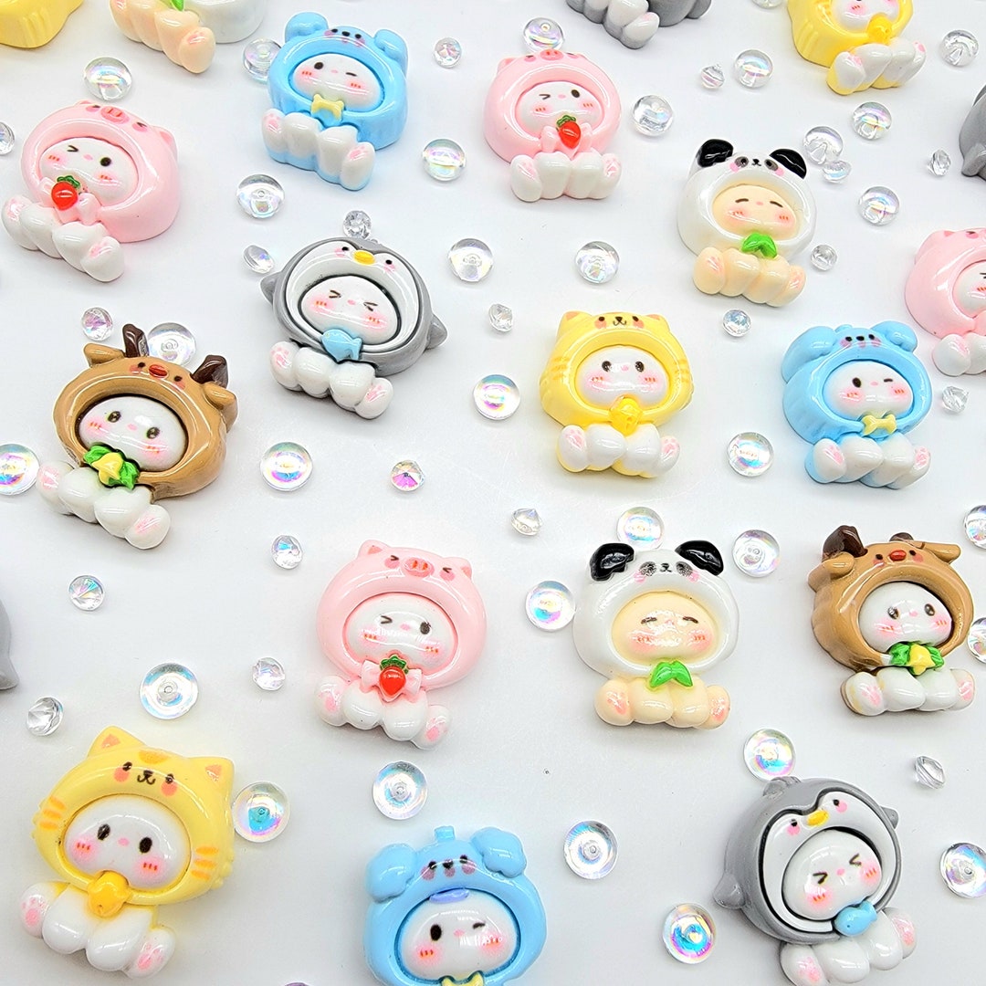 Cute Animal Costume Cabochons | Kawaii Animal Costume Charms | Cute ...