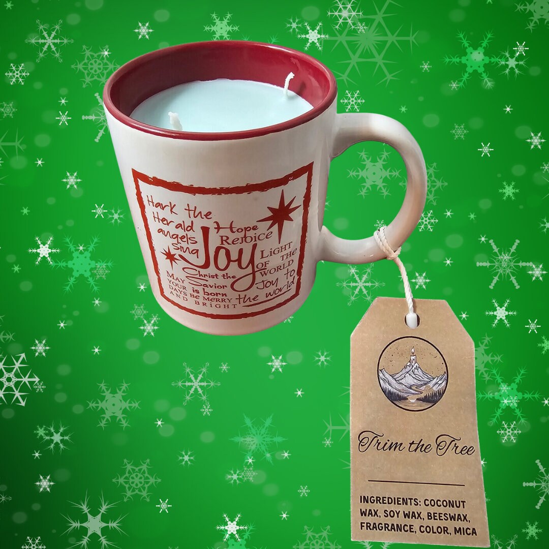 Hand Poured Mug Candles Trim the Tree - Etsy