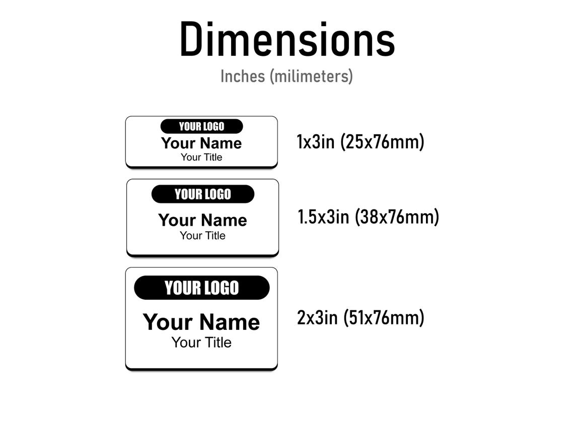 Custom Logo Name Tag: Full-color Badge for Employees and Events - Etsy
