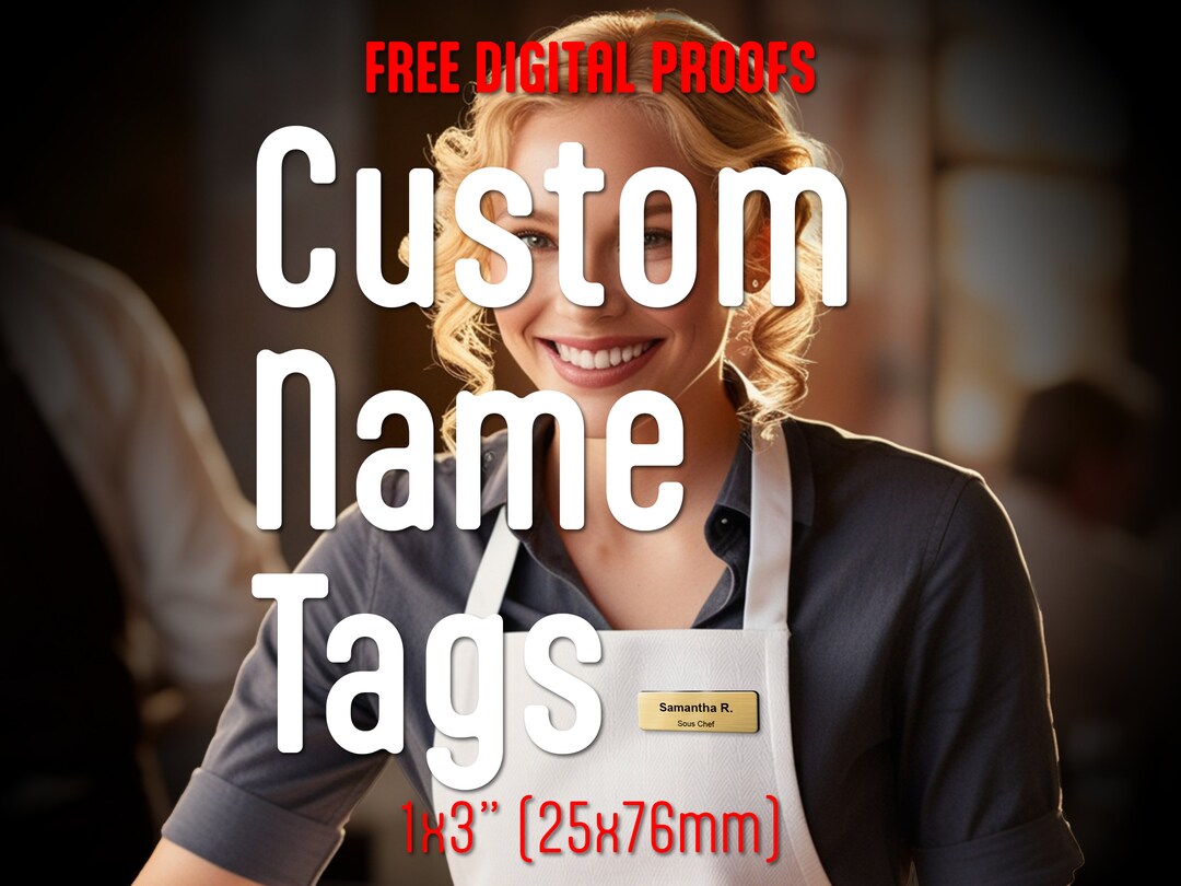 Custom Engraved Name Tags for Employees, Incl. Fastener 1x3 25x76mm - Etsy