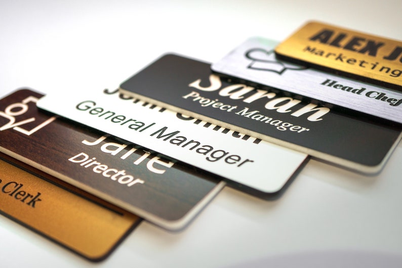 Custom Logo Name Tag: Full-color Badge for Employees and Events - Etsy