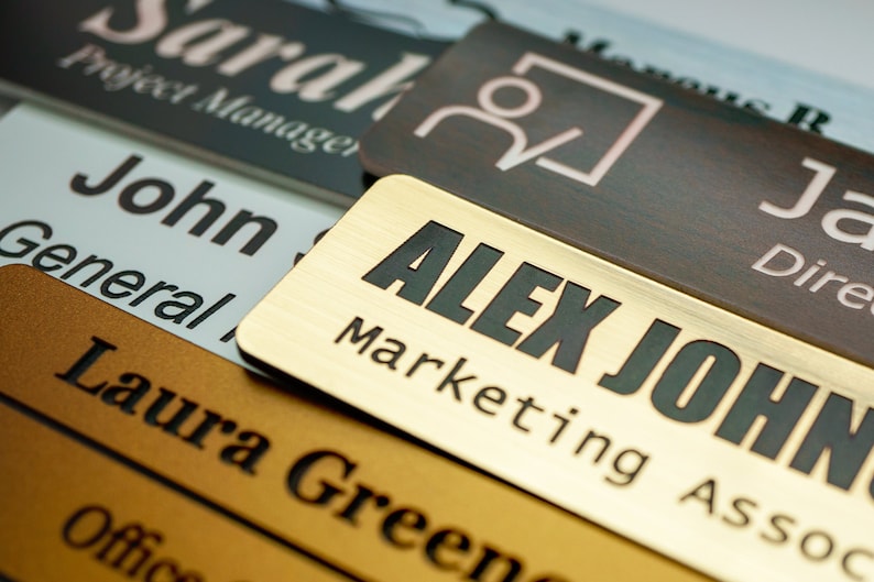 Custom Logo Name Tag: Full-color Badge for Employees and Events - Etsy