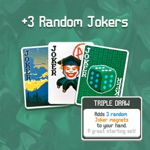 Balatro Joker Card Fridge Magnets: Pixel Art Video Game Decor - Etsy