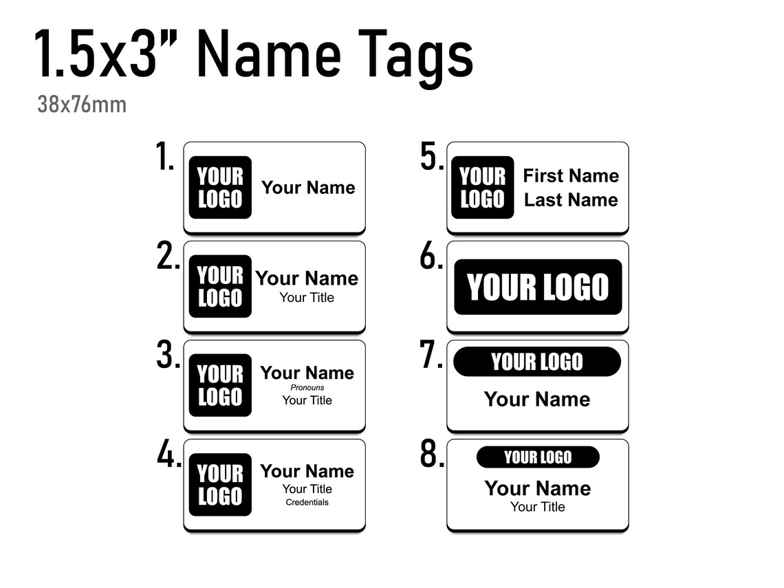 Custom Logo Name Tag: Full-color Badge for Employees and Events - Etsy