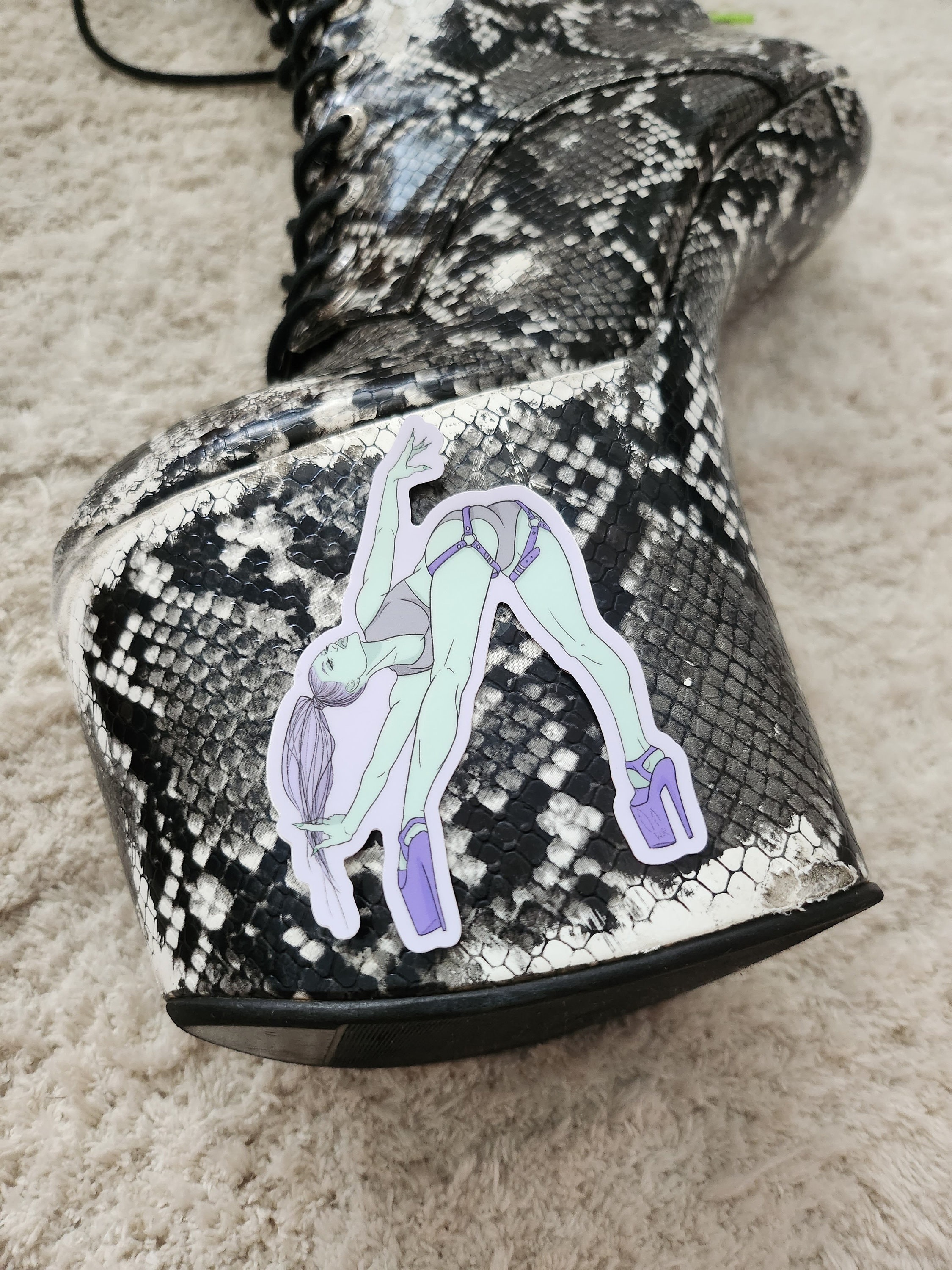 Pole Dancer Sticker Exotic Dancer Sticker Pole Dance Bumpersticker Pole ...