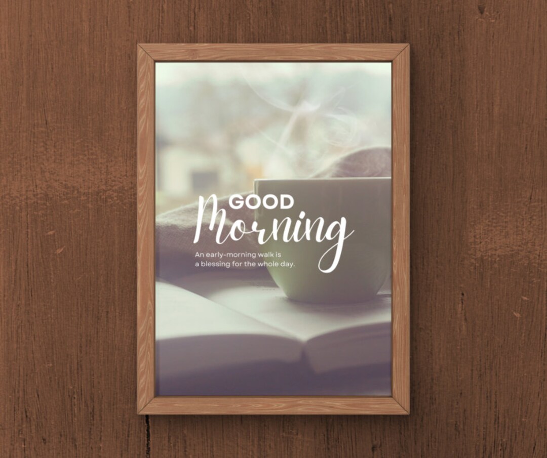 Good Morning Digital Download Wall Art - Etsy