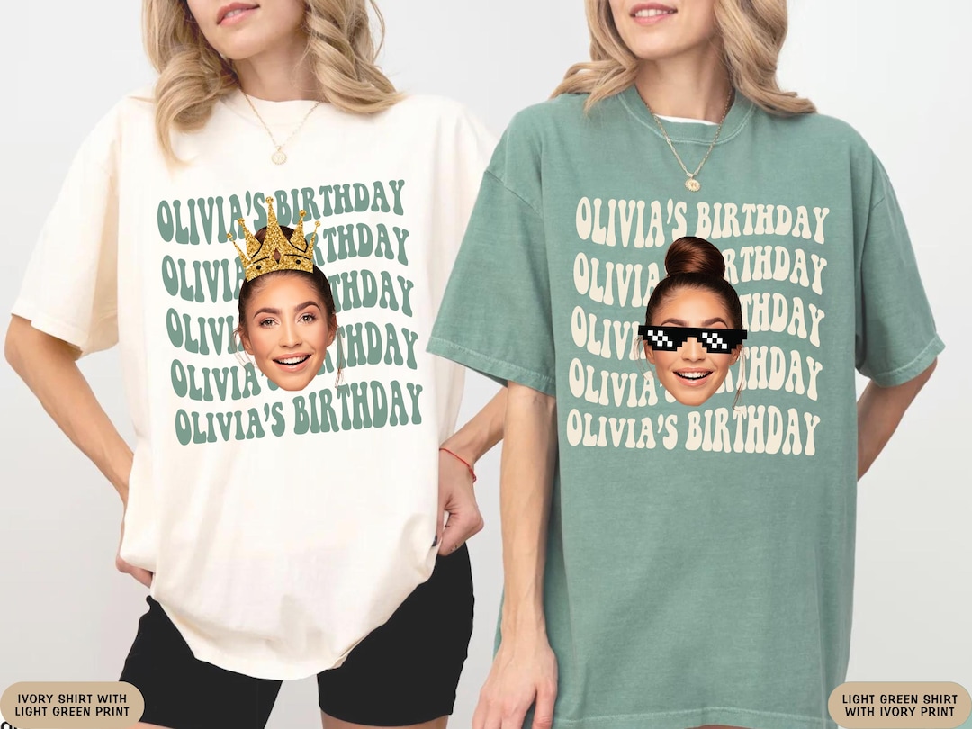 Custom Face Birthday Shirt, Birthday Photo Shirt, Custom Photo Shirt ...