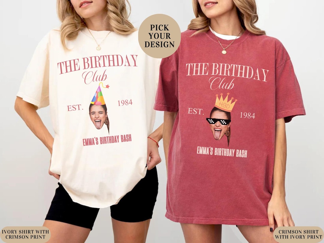 Custom Face Birthday Shirt, Birthday Photo Shirt, Custom Photo Shirt ...