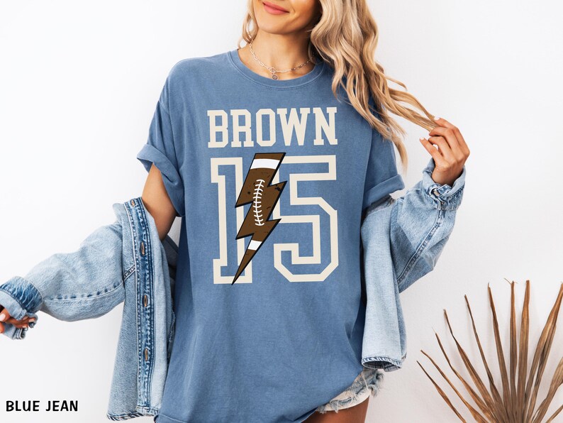 Custom Football Shirt Comfort Colors®, Game Day Team Tee With Name ...