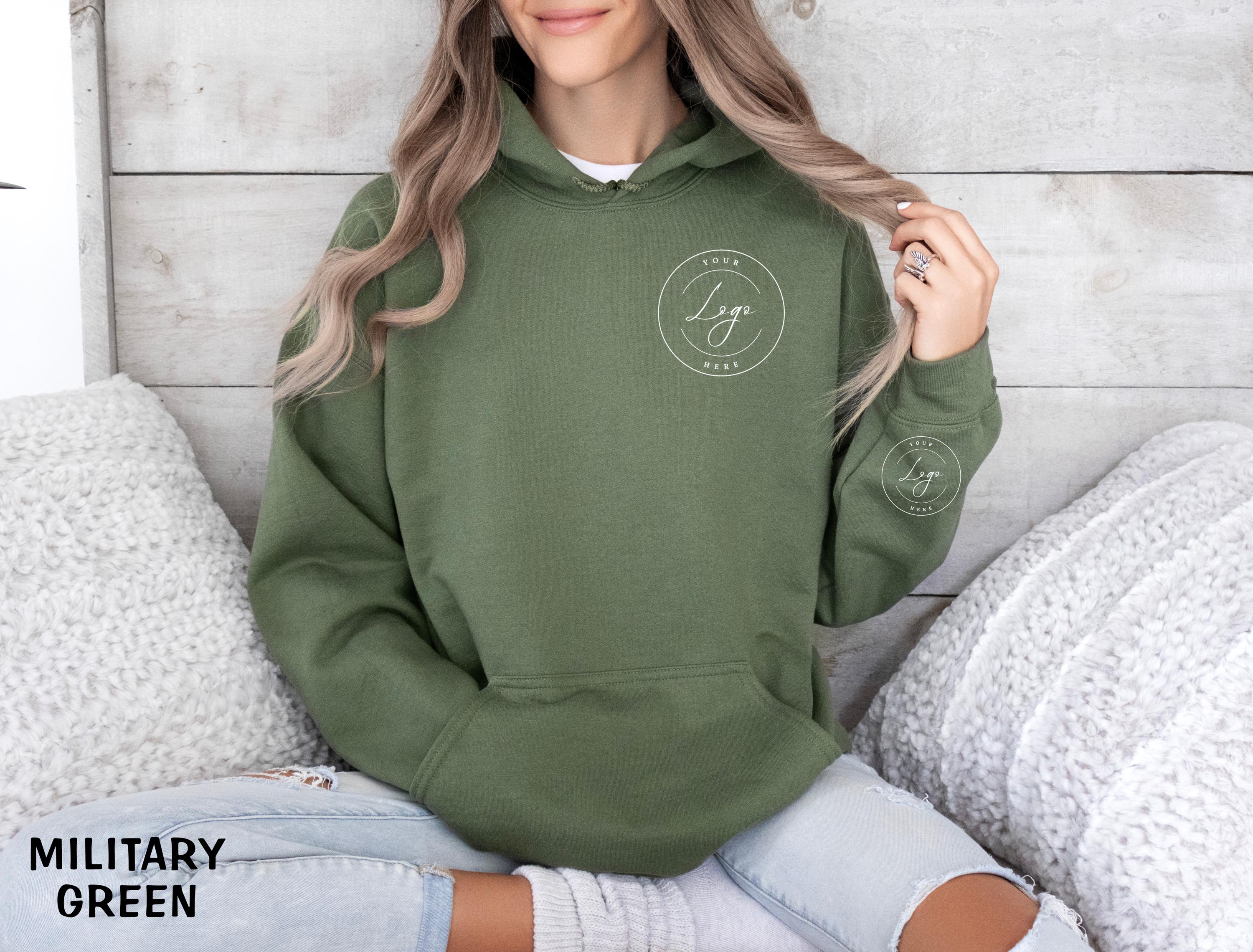 Custom Logo Hooded Sweatshirt, Small Business Hoodie, Business Logo ...