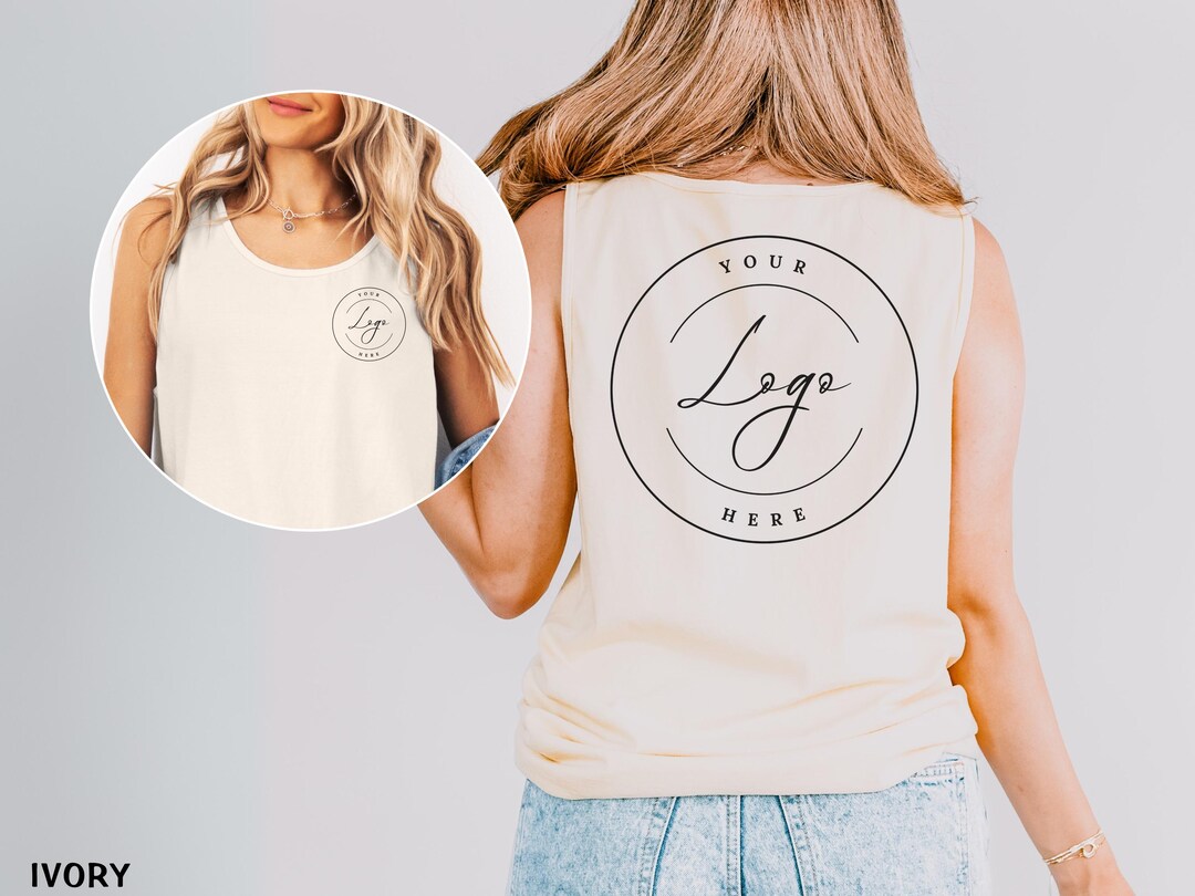 Comfort Colors Business Logo Tank Top, Personalized Company Shirt ...