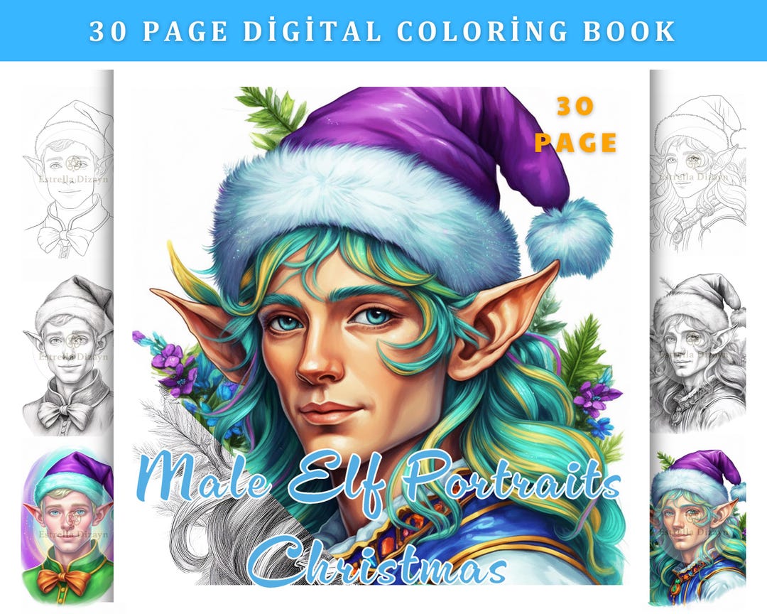 Downloadable Christmas Gifts, Coloring Book, Digital Instant Download ...