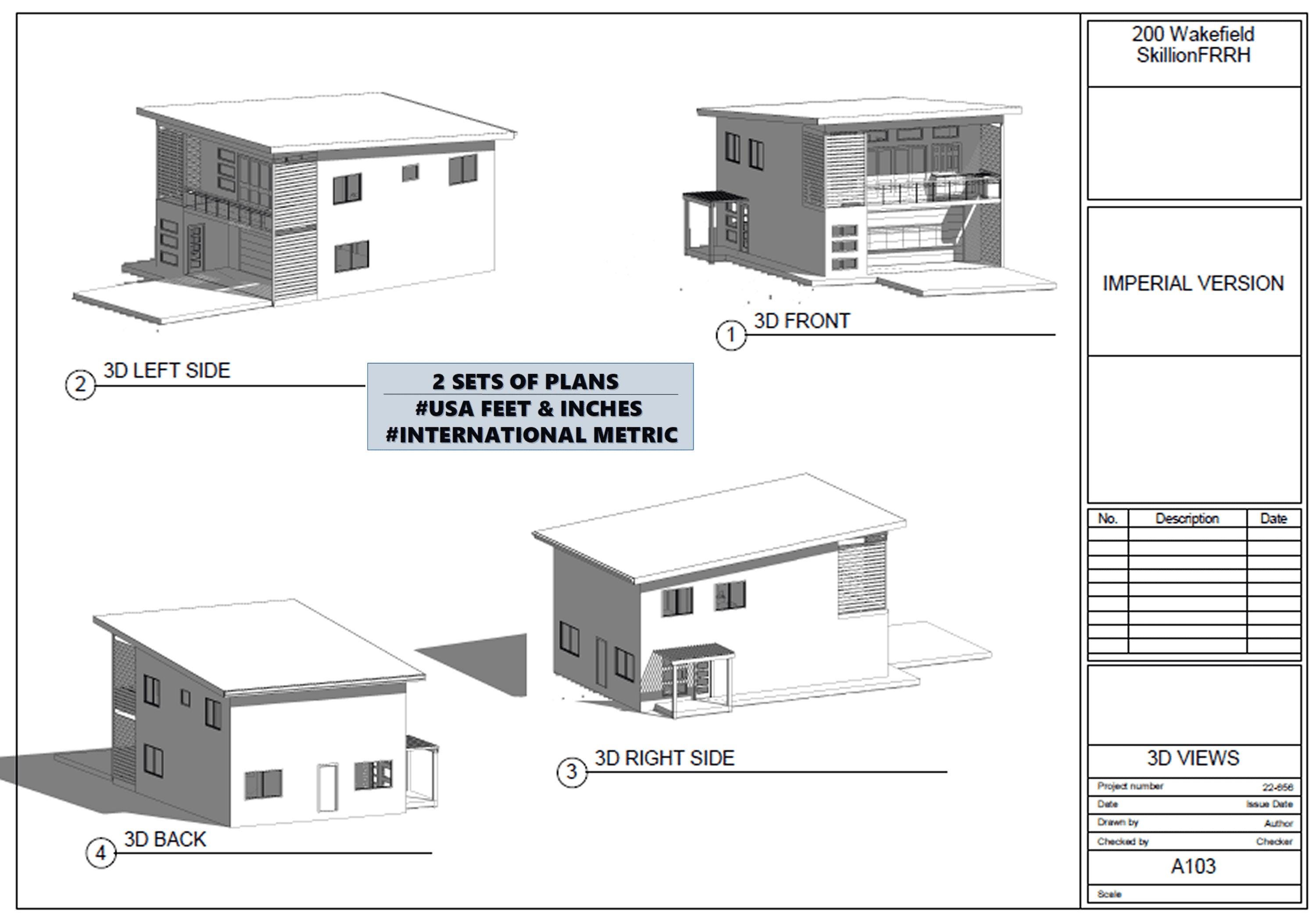 House Plan #200 WAKEFIELD Skillion – 2-bedroom + Office Garage ...
