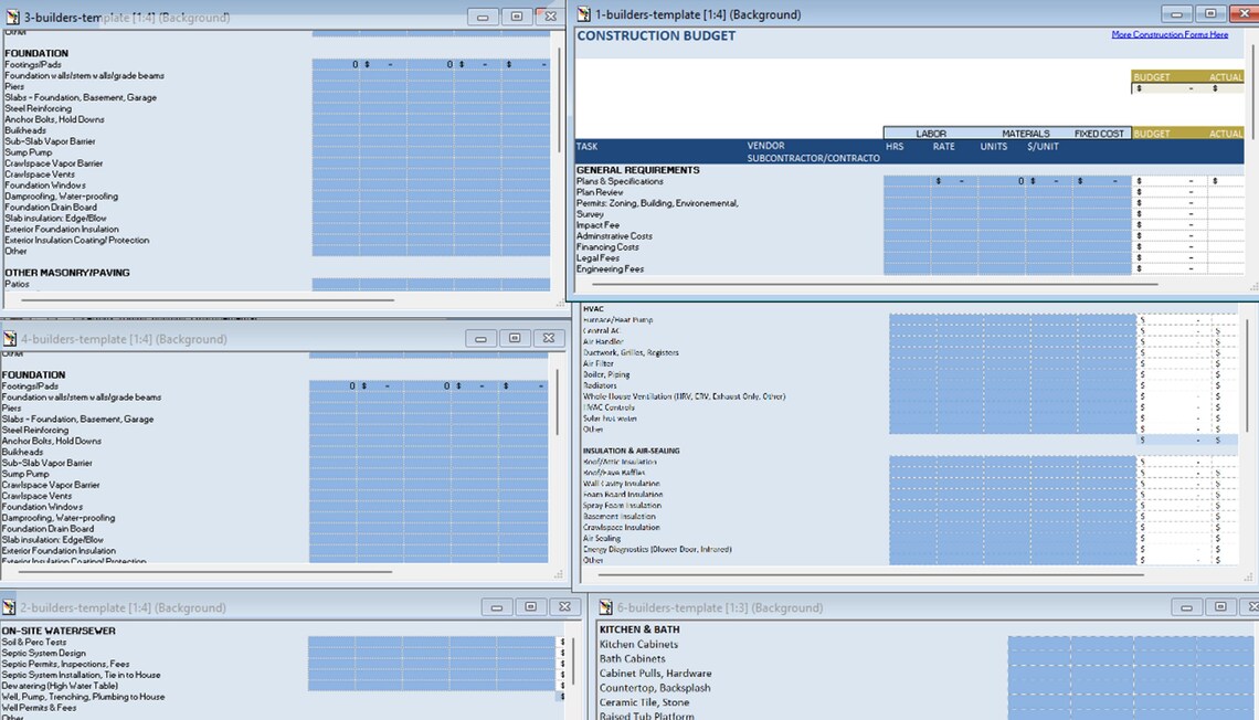 Builders Helper#excel Template: Construction Budget Excel Template Cost ...