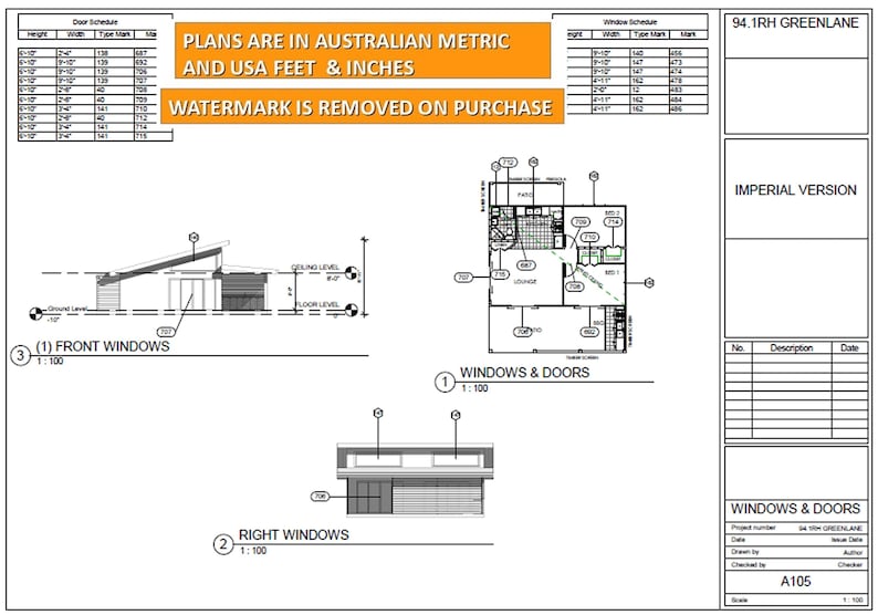 House Plan#94.1rh GREENLANE: Skillion Roof House Plan – 2 Bedroom Small ...