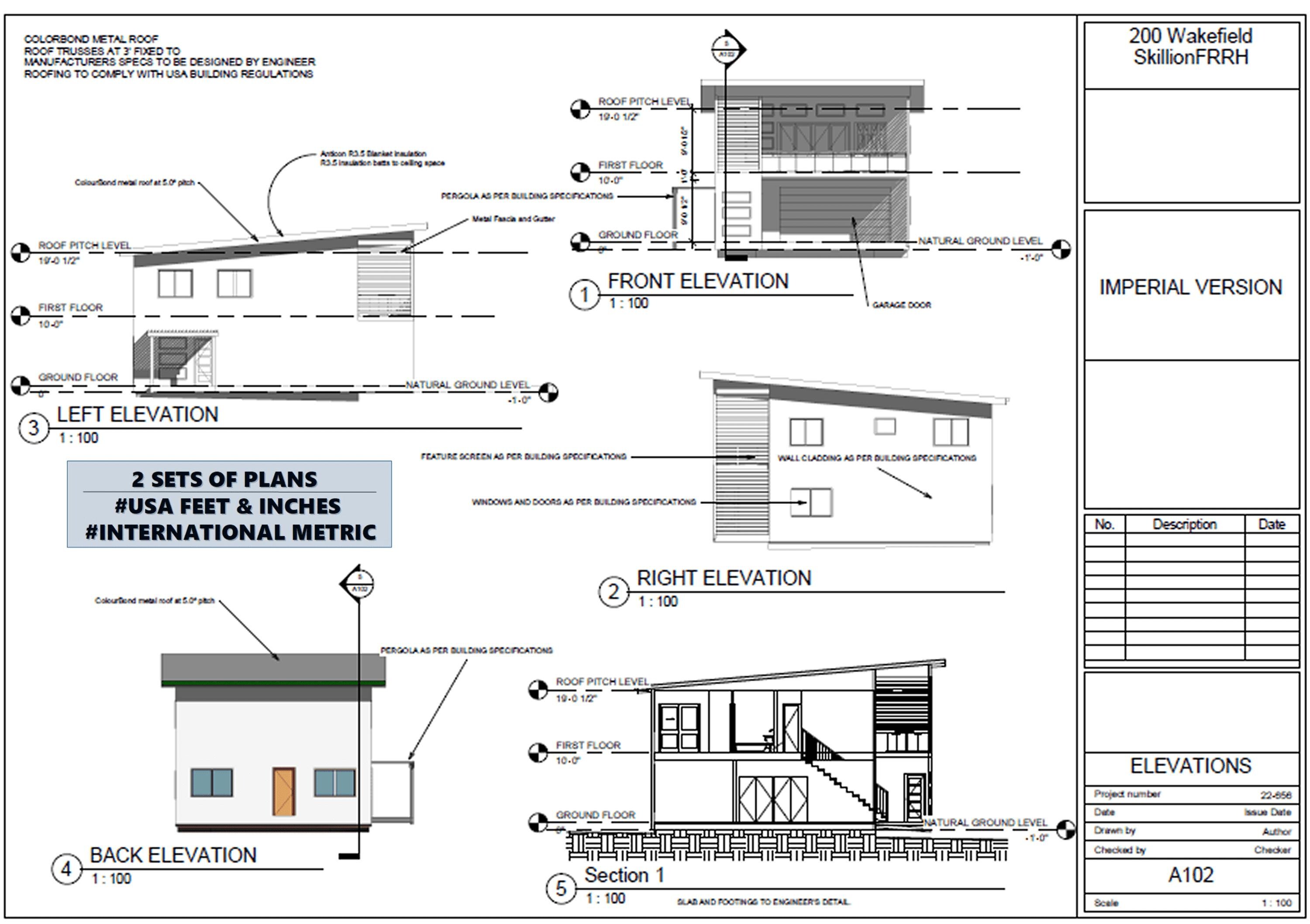 House Plan #200 WAKEFIELD Skillion – 2-bedroom + Office Garage ...