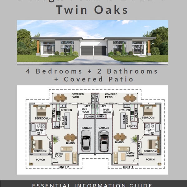 Unique Duplex House Plans - Etsy New Zealand