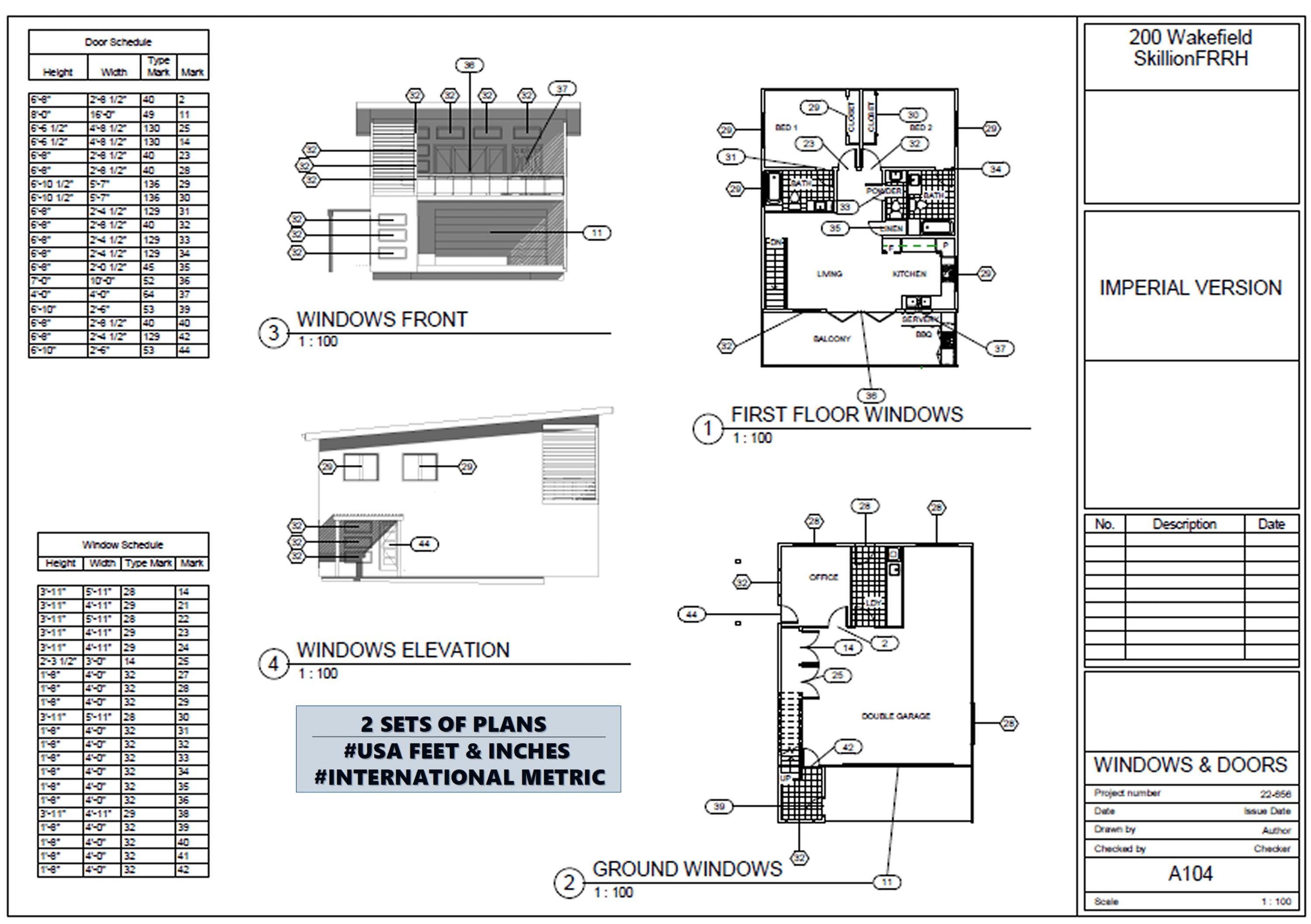 House Plan #200 WAKEFIELD Skillion – 2-bedroom + Office Garage ...