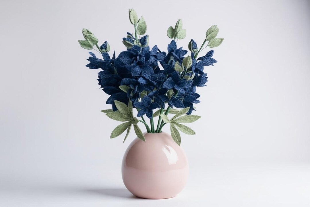 Felt Bluebonnet Stems | Felt Flowers for Bouquet - Etsy