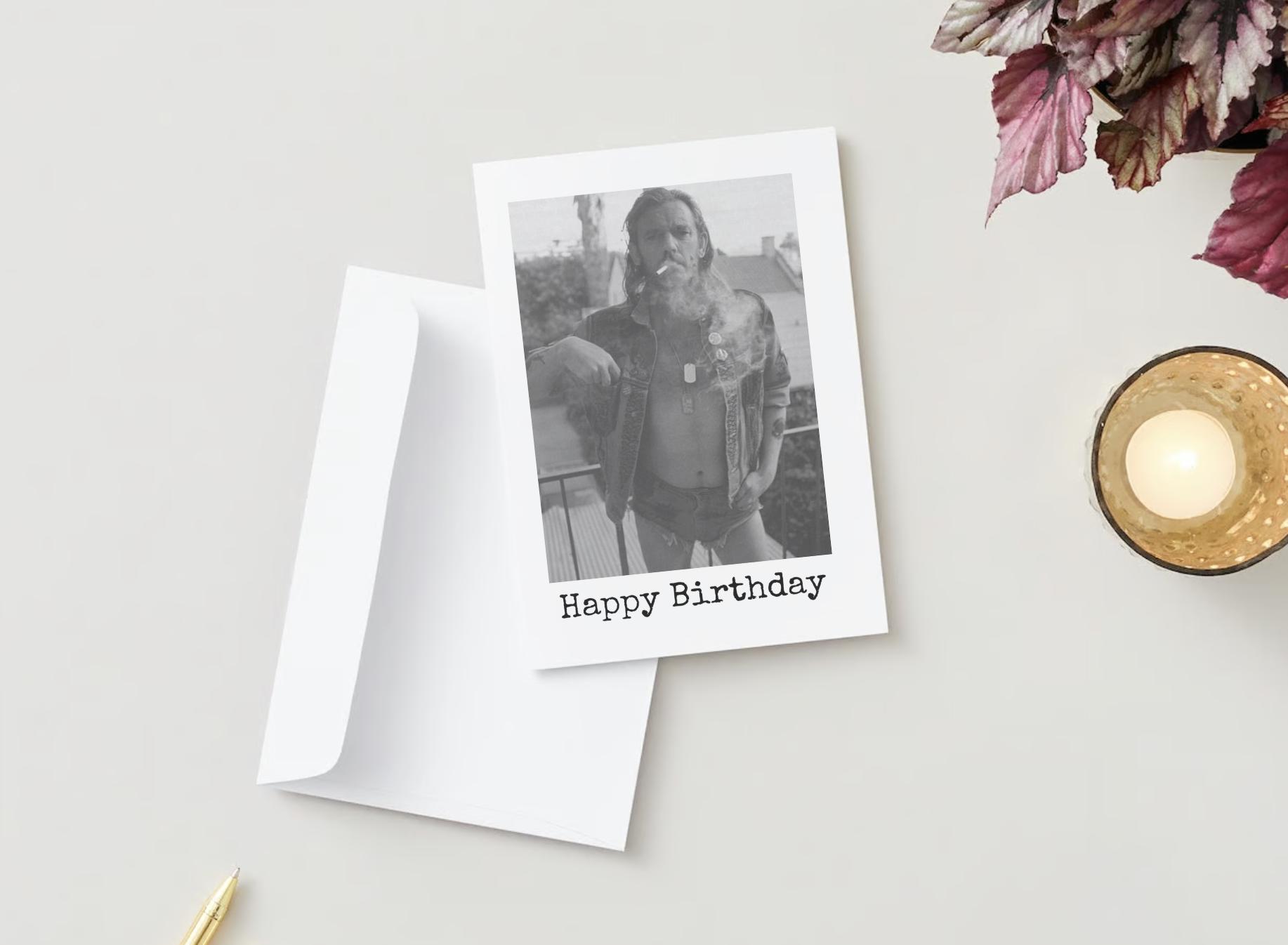 Lemmy Birthday Card: Handmade Motorhead Fan Greeting - Etsy