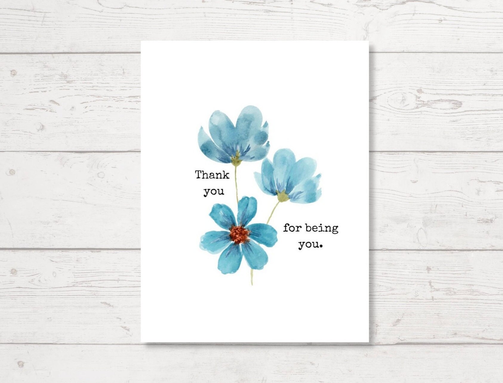 Thank You for Being You Card Best Friend Card Thank You for Being There Card - Etsy