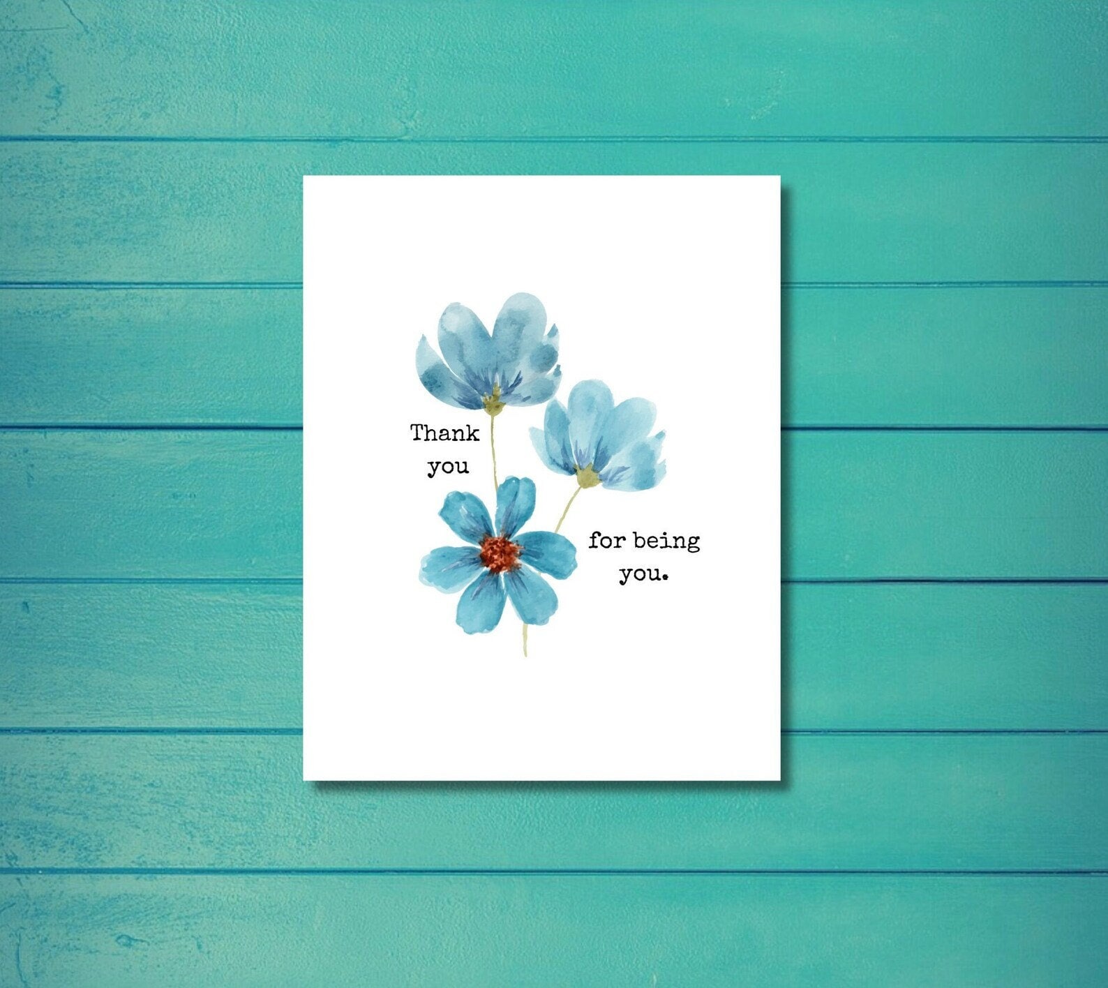 Thank You for Being You Card Best Friend Card Thank You for Being There Card - Etsy