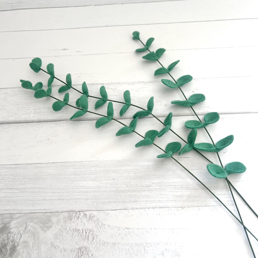 Felt Eucalyptus Stems (3 Pack) | Felt Flowers for Bouquet - Etsy