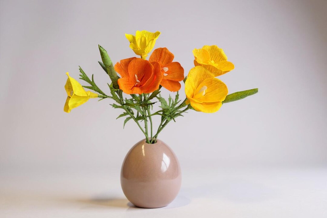 Paper California Poppy Stem - Etsy