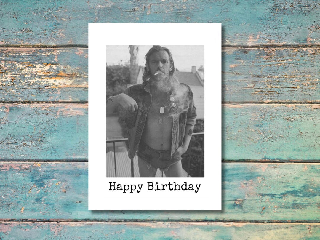 Lemmy Birthday Card: Motorhead Fan, Handmade Greeting - Etsy