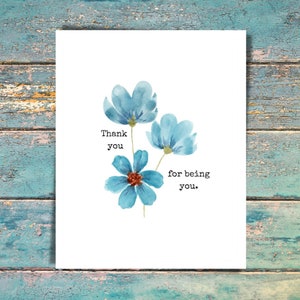 Thank You for Being You Card - Best Friend Card - Thank You for Being There Card - Etsy