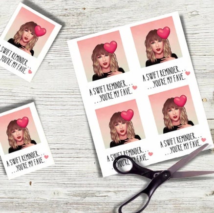 Taylor Swift Valentine Printout Valentines Card for School Unique Cards ...