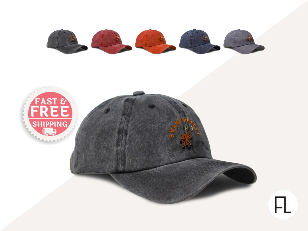 Soft Washed Baseball Cap Swamp Donkey Embroidery Gift for Her - Etsy