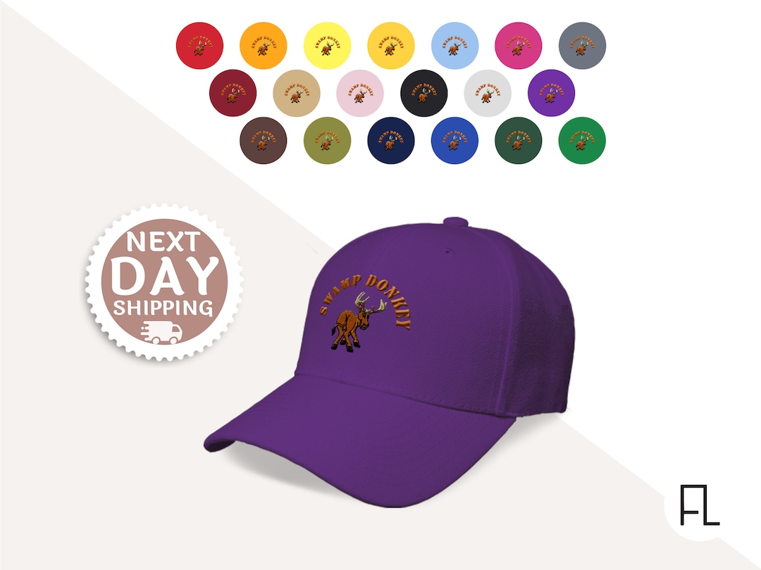 Baseball Cap Swamp Donkey Embroidery Custom Soft Cap Swamp Donkey ...