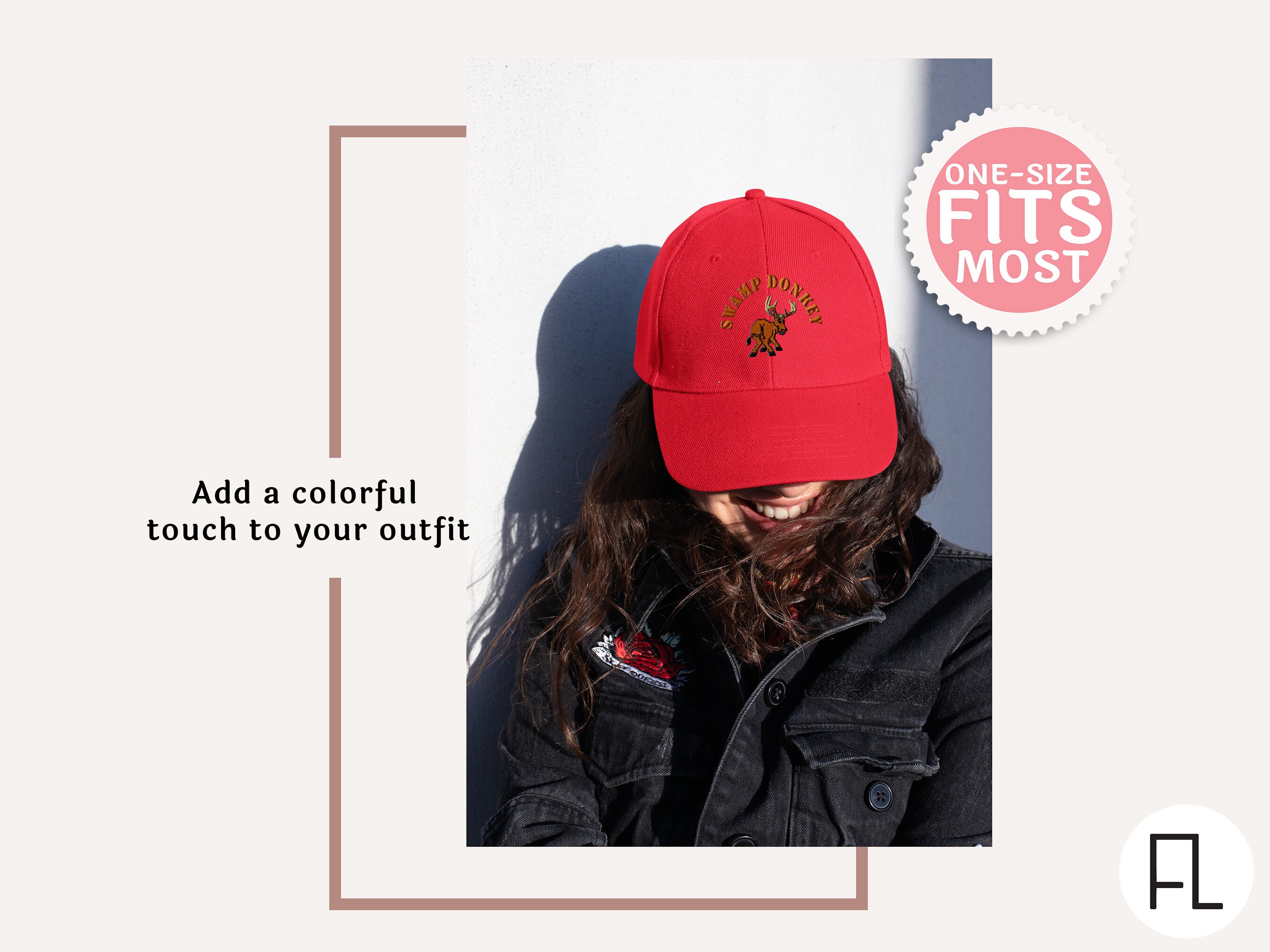 Baseball Cap Swamp Donkey Embroidery Custom Soft Cap Swamp Donkey ...