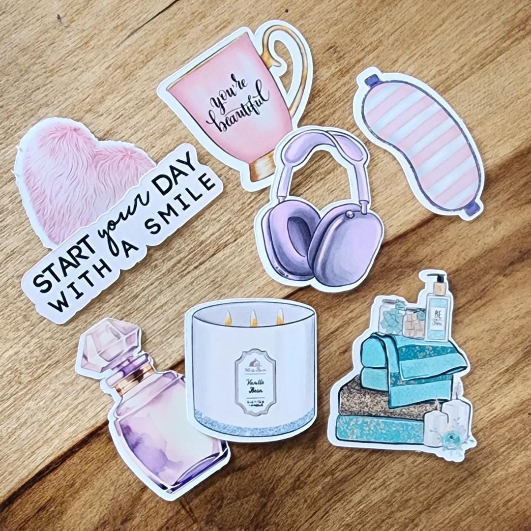Self-care Sticker Pack – 8 Waterproof Vinyl Stickers | Mindfulness and ...