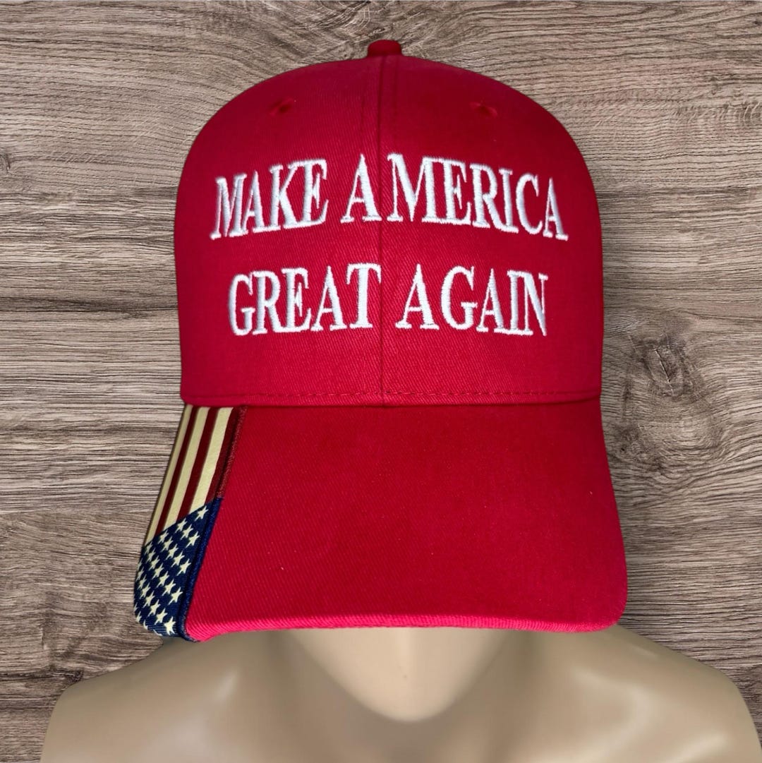 American Flag MAGA Snapback Cap - Etsy