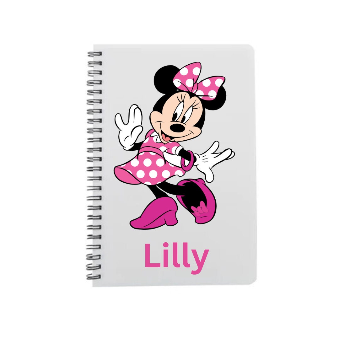 Personalised Minnie Mouse Note Pad, Personalised Minnie Mouse Note Book ...