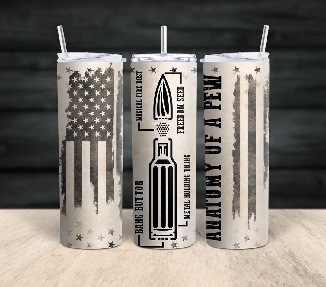 Anatomy of A Pew Tumbler, 20 Oz Skinny Tumbler With Lid and Straw, 2nd ...