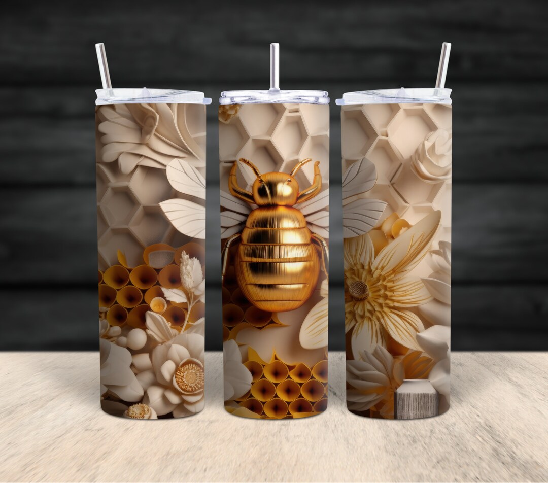 Queen Bee Tumbler, 3D Bee Tumbler, 20 Oz, 3D Travel Cup, Gift for Her ...