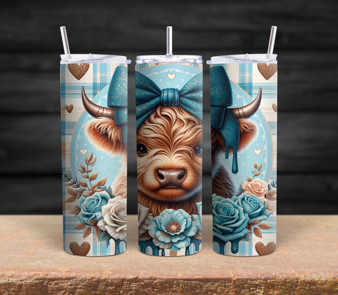 Highland Cow Tumbler, Highland Cow Insulated Tumbler, Highland Cow With ...