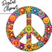 Groovy Peace Sign, Retro Peace Sign, Wall Art Png, T-shirt Art, Digital ...