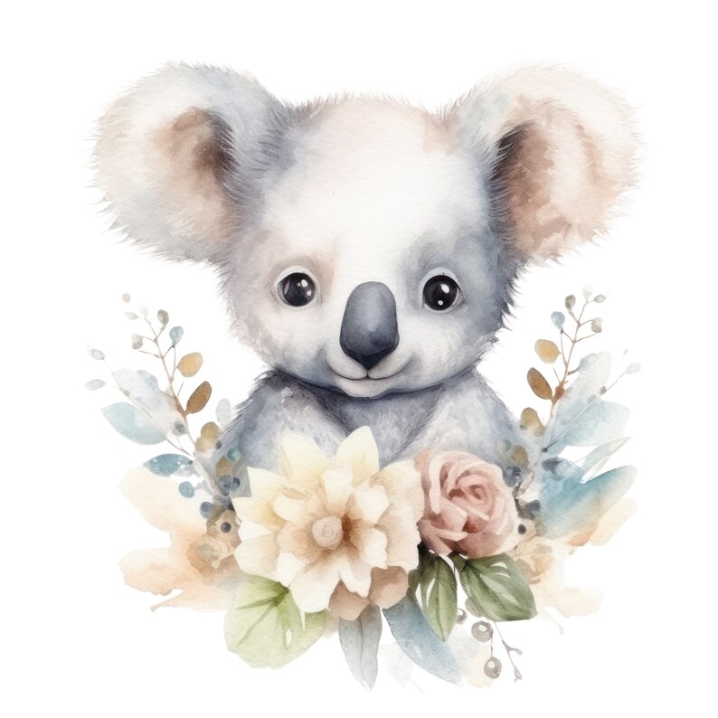 Cute Koalas Clipart, 5 High Quality Pngs, Nursery Art, Koala Prints ...