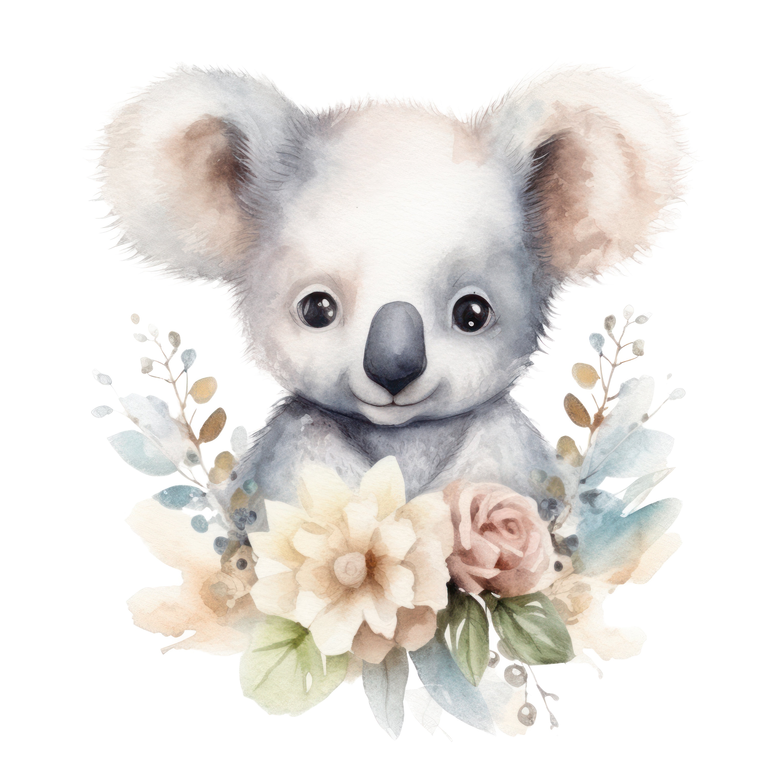 Cute Koalas Clipart, 5 High Quality Pngs, Nursery Art, Koala Prints ...