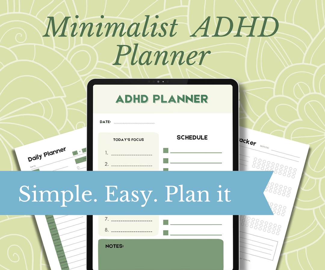 Adhd Digital Planner, Adhd Minimalist Planner, Adhd Simple Planner ...