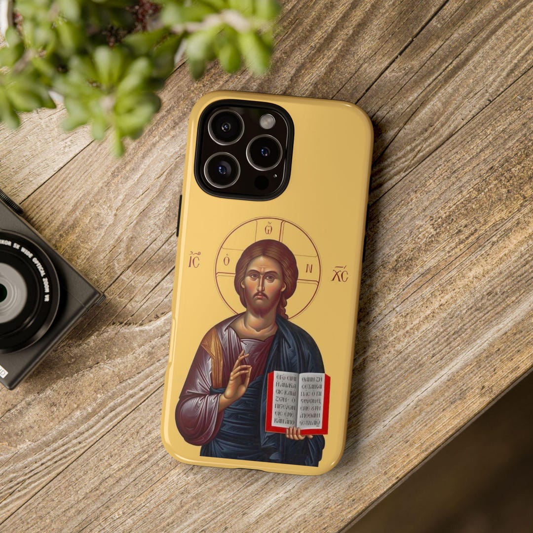 Christ Pantocrator Phone Case | Religious Icon iPhone Case | Orthodox ...